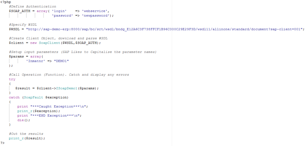 Setting up SOAP in SAP and Connecting with PHP | Matt Bartlett - SAP ...
